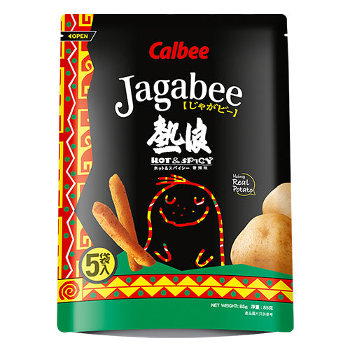 Calbee 卡樂B Jagabee 熱浪香辣味薯條 17g x 5袋 (4892294306403)【此日期前最佳:2023年07月28日 – 香港零食大王