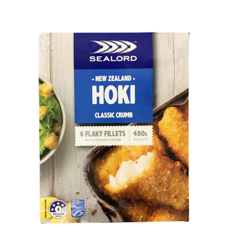 Hoki - 紐西蘭SEALORD Hoki 急凍鱈魚脆炸魚柳 480g(6件)(9415022026081)(急凍-18°C)[朗] #熱 – 香港零食大王