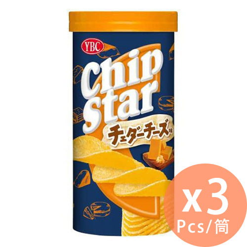YBC - Chip Star - 車打芝士味薯片 - 45g x 3筒 (4903015500342_3) – 香港零食大王
